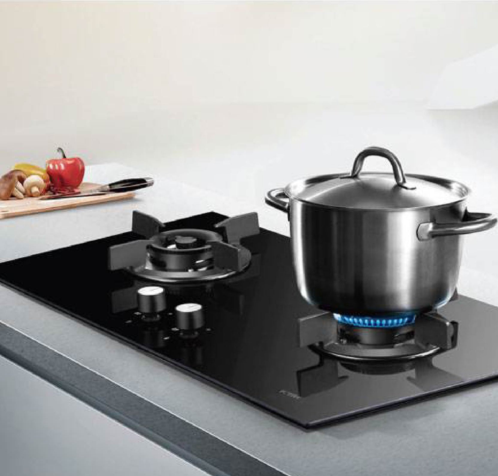 2 Burners Gas Stove Fotile GHG73201 (Glass) — AlatDapur
