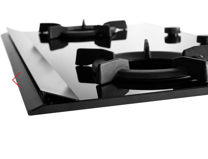 2 Inner Burner Gas Hob (Glass) Built-In Rinnai RB-2CGT — AlatDapur