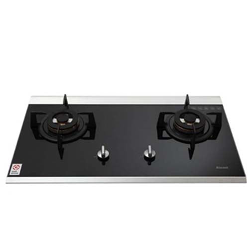 2 Burner Gas Hob Built-In (Glass) Rinnai RB-7502D-GBS — AlatDapur